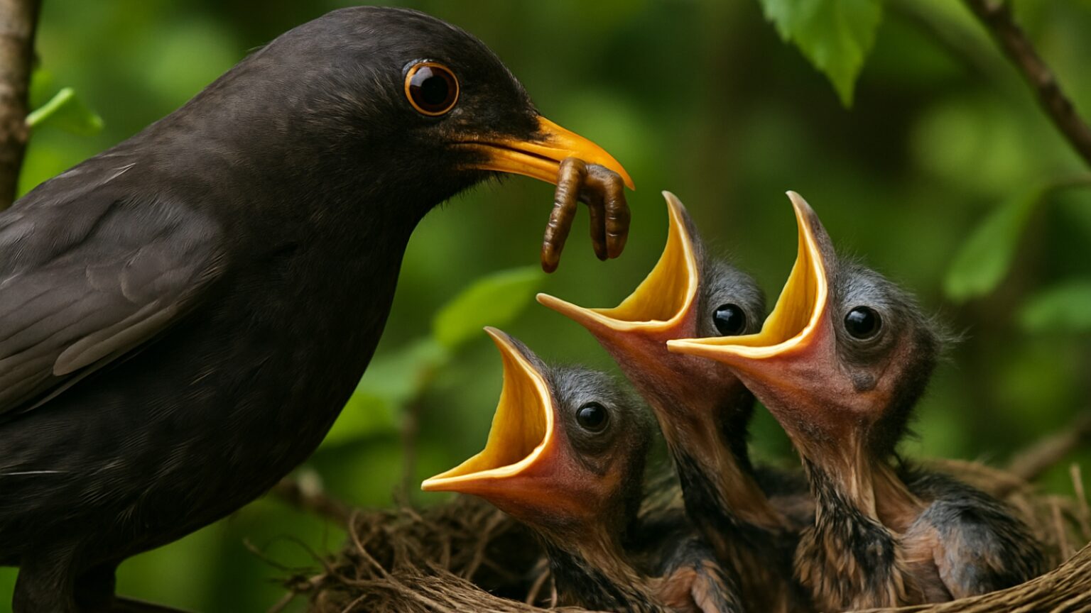 What Do Baby Blackbirds Eat: Complete Feeding Guide - Home Bird Feeder